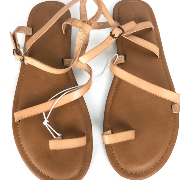 Universal Thread | Shoes | Tera Tan Naked Faux Leather Ankle Strappy ...